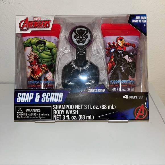 Marvel | Bath, Skin & Hair | New Marvel Avengers Soap And Scrub 4 Piece ...